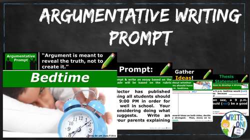 Argumentative Writing Essay Prompt What is a Good Bedtime | Distance ...