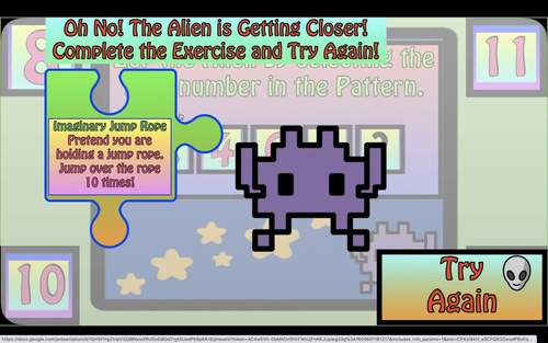 Alien Zap! Number Patterns Google Slides Game PE Body Movement + Anchor ...