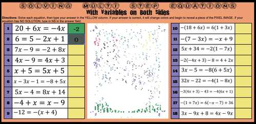 HALLOWEEN Solving Multi Step Equations - Digital Pixel Art Mysteries!