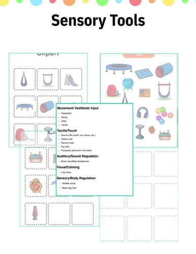 Sensory Tools Visuals – Editable PowerPoint Posters by MoToT | TPT