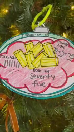 Christmas Ornament Math Place Value Crafts by The Teaching Diva Corner