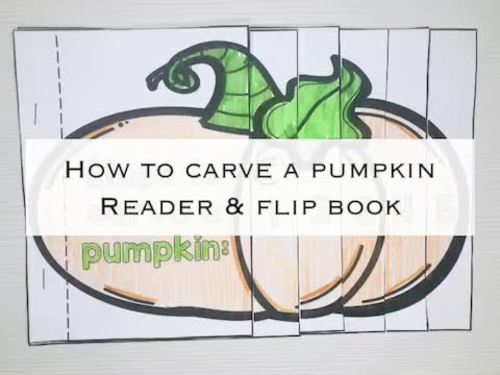 How to Carve a Pumpkin Flip Book and reader | Halloween Writing activity
