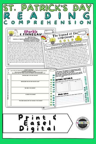 St. Patrick's Day Reading Activities- Summarizing and Retelling | TPT