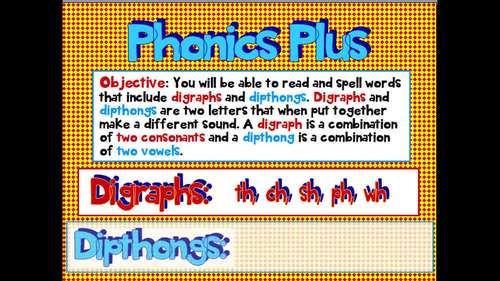Phonics Plus: Digraphs and Dipthongs Grades 2 - 4 by Fun Learning for All