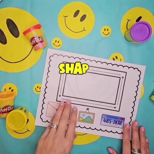 Pre-Kindergarten Shape Playdough Mats - PK - Preschool - Shapes - Math