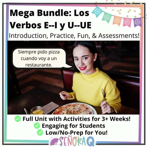 E--I and U--UE Stem Changing Verbs MEGA Bundle by SenoraQ | TPT