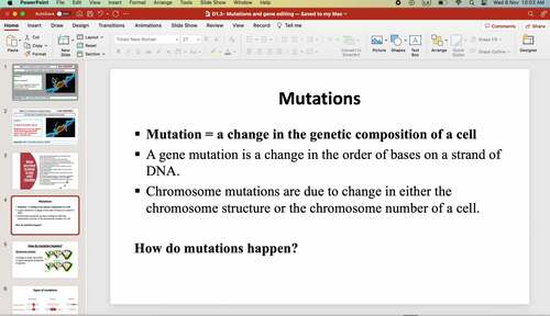 IB Biology D1.3: Mutations and gene editing (first exams in 2025)