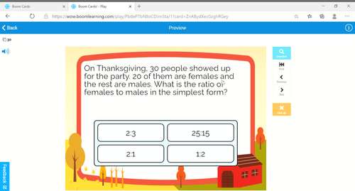Writing Ratios Boom Cards Distance Learning by Language Forum | TPT