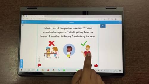 Social story comprehension - Exam Day by Piggybooks | TPT