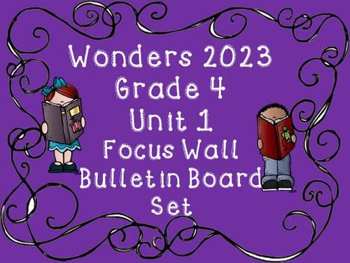 McGraw-Hill Wonders 2023 Grade 4 ALL UNITS Focus Wall Bulletin Board