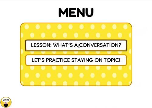 Boom™ Cards What Is A Conversation & How Do I Stay On Topic? Speech Therapy