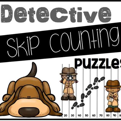 Detective Skip Counting Puzzles by LoveMariel | TPT