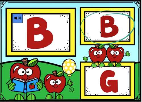 Boom Cards Alphabet Match - Apples by Della Larsen's Class | TPT