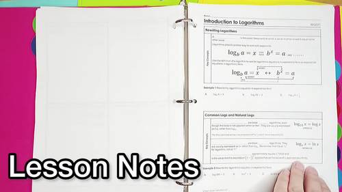 Introduction to Logarithms Lesson by Math Beach Solutions | TPT