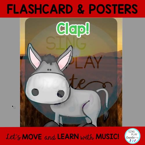 Farm Animal Body Percussion Steady Beat Music Lesson and Activity BUNDLE