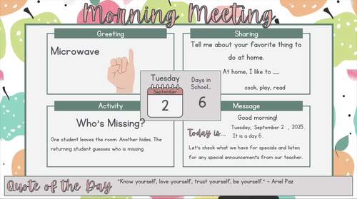 Yearlong Morning Meeting Bundle | Responsive Classroom | Editable K–3 ...