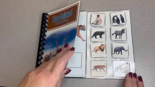 Zoo Animal Matching Adapted Book / Zoo Matching Adaptive Book | TPT