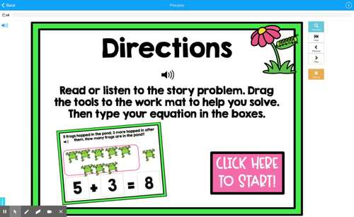 Addition Story Problems Math Boom Cards by Krafty In Kinder Shop