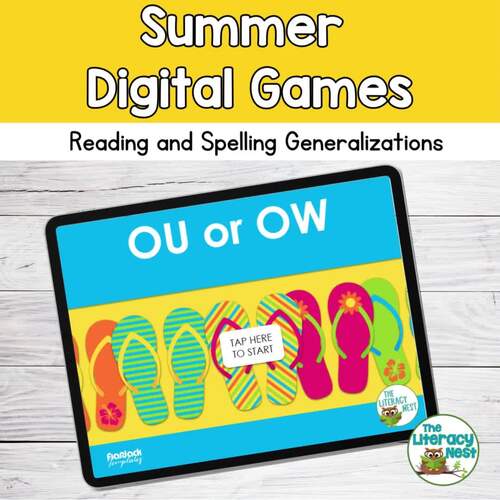 Summer Phonics Review Games for Spelling Rules and Generalizations