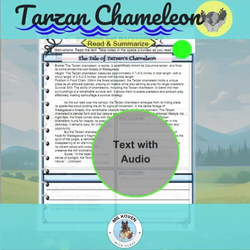 Tarzan’s Chameleon: Student Paced, Interactive Lesson by Ms Koven with ...