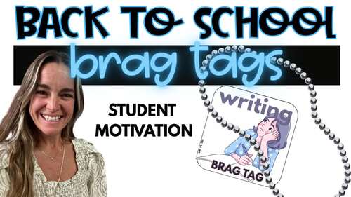Back To School Brag Tags Classroom Management Behavior Motivation Rewards