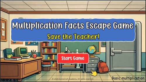 Multiplication Facts Escape Room Game | Math Review Activity | Grades 3–5