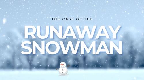 The Runaway Snowman | Winter Math Mystery | 3rd 4th Grade Area ...
