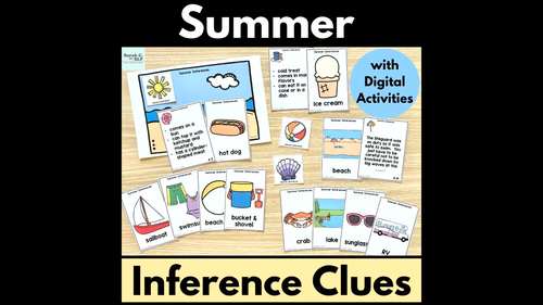 Summer Inference Clues or Making Inferences Printable & Digital Activities