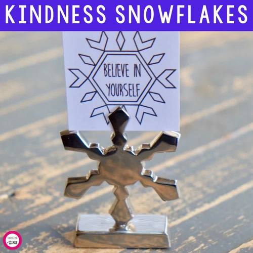 Winter Snowflake Kindness Club Project - Classroom Kindness Cards