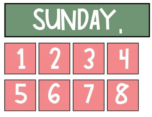 Cactus Flip Calendar with Two Fonts and Editable Version l Cactus Calendar