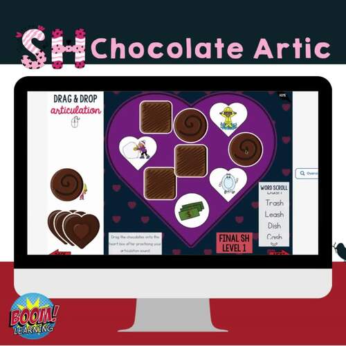 Valentine's Day Speech Therapy: SH Chocolates Digital Resources for ...