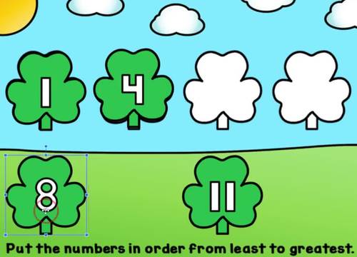 St Patricks Day Number Order Digital Game for Google Classroom Distance ...