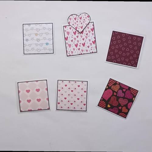 Valentine's day Pattern matching,Valentine's day preschool Fun Activity