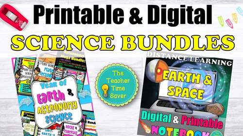 Solar System Unit Notes & Slides Bundle- Space Science Middle School