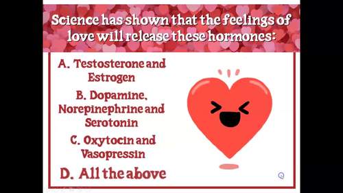 The Science of LOVE Trivia Game- Great for Valentine's Day! | TPT