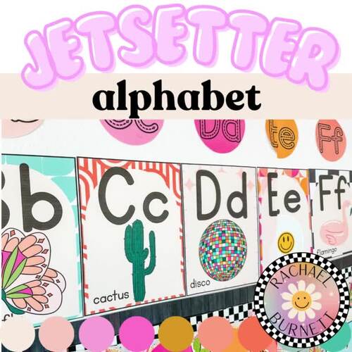Alphabet // Jetsetter ️ // Palm Springs Themed Classroom Decor | TPT