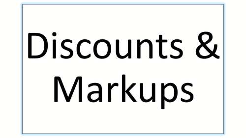 Math Notebook- Percents, Discounts, and Simple Interest PowerPoint ...