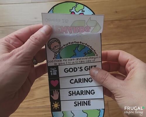 Christian Earth Day Flipbook, Genesis 2:15 Creation + Adam & Eve Garden ...