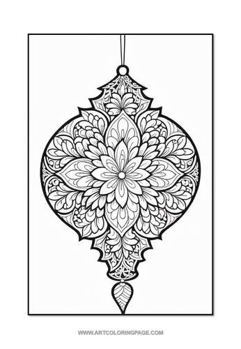 Mandala Dot Christmas Ornaments Coloring Pages Vol. 1: Ornamental Magic ...