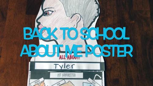 All About Me Poster | Back to School Activities by Lucky Chlover Writing