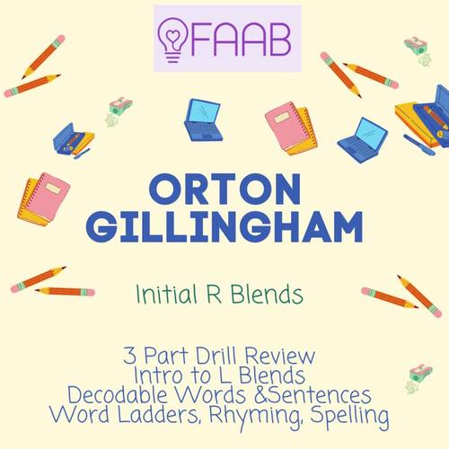 Orton Gillingham/Phonics Initial R Blends-(EBRI) by FAAB Consulting