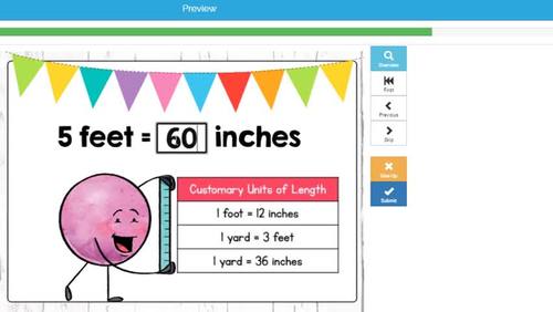 Converting Units of Customary Length Digital Boom Cards | Distance Learning