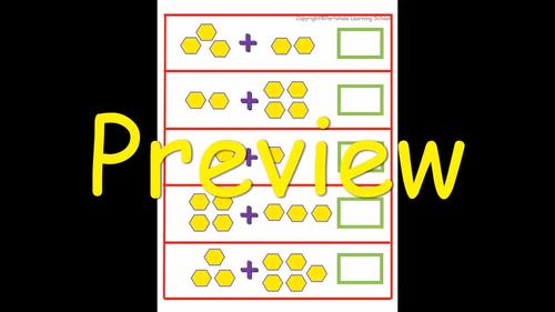 Count 1 to 10 – Addition – Cut and Paste/Write Number Worksheets