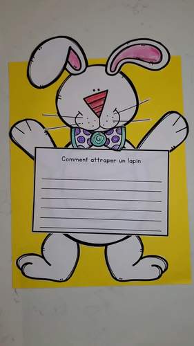 French Easter or Spring Build-Your-Own Bunny Craftivity Writing | TpT
