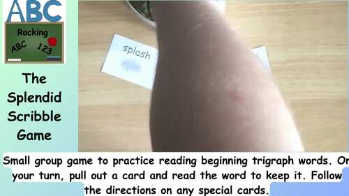 Beginning Trigraph Blends Small Group Phonics Card Game: words and phrases