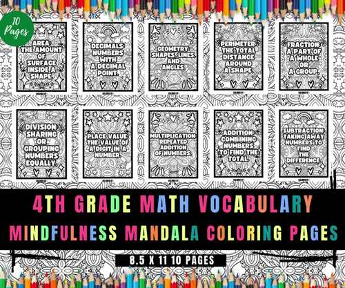 4th Grade Math Vocabulary, Door Decorations Saying, Printable Word Wall ...