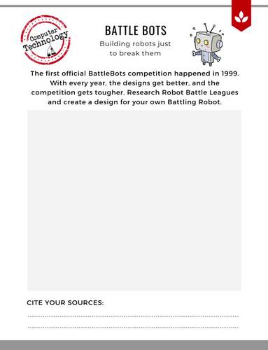 Computer Science : Internet Research Worksheets for Middle & High School