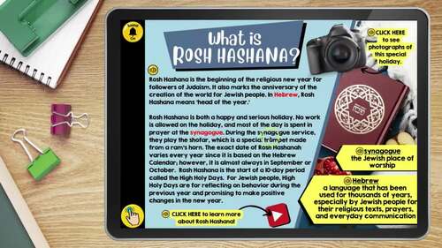 Rosh Hashana LINKtivity® (Holiday Facts, Traditions & Celebrations ...