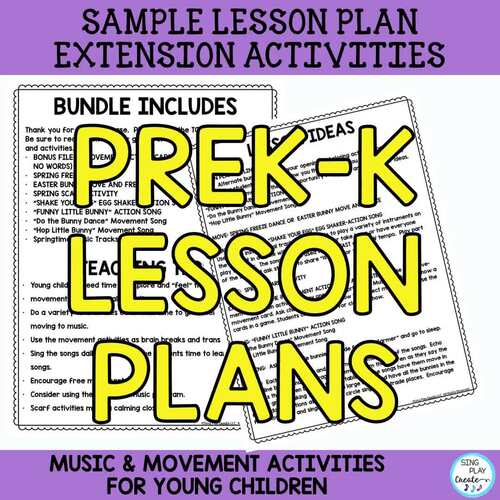 Spring Music and Movement Activity Bundle: Scarf, Freeze, Egg Shakers, Song