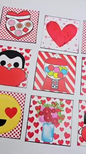 Valentine's Day Party Memory Game Printable Snow Day Party Class Game MaTch